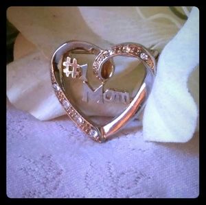 Jewelry | Vintage Heart 1 Mom Brooch | Poshmark